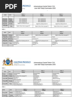 GP June Exam Grade 12 Timetable 2025 | PDF