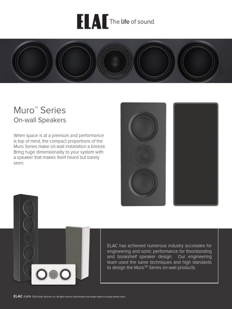 Muro Series On Wall Lit Sheet | PDF | Loudspeaker | Audio Engineering