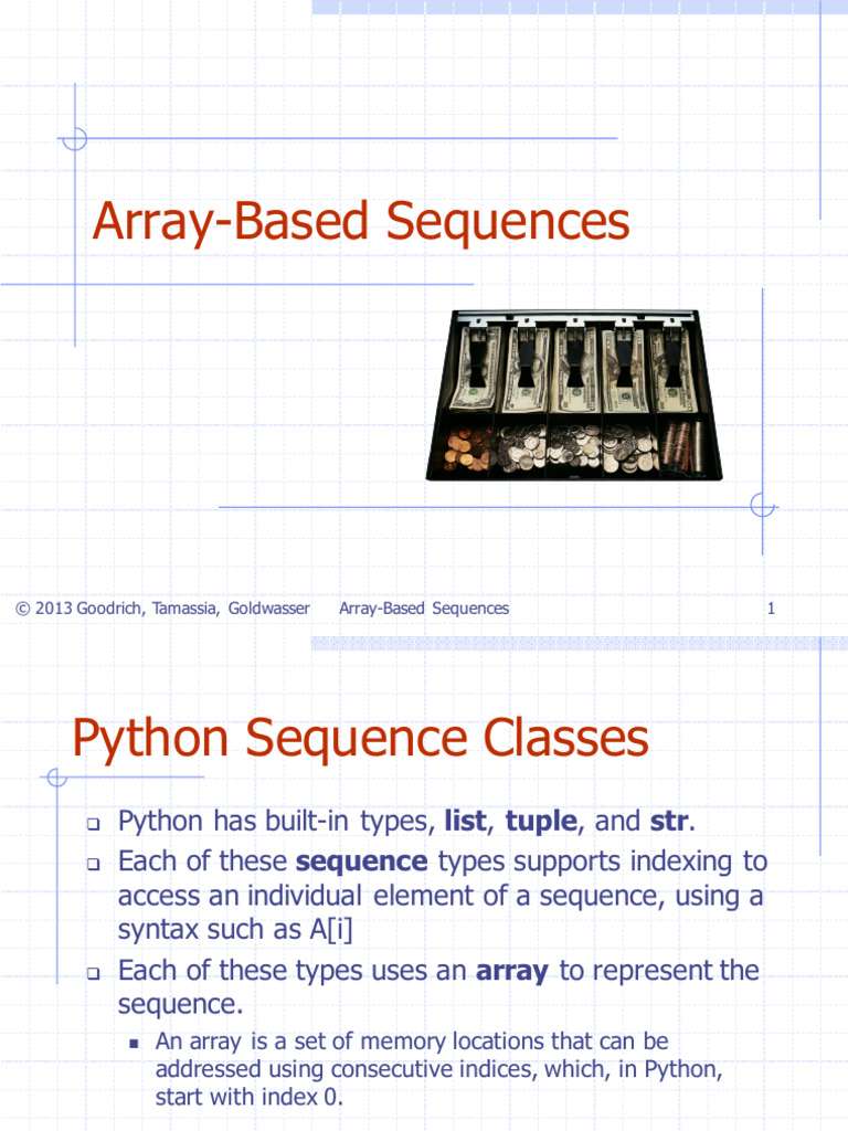 4 5.1 Array-Based Sequences | PDF | Computer Programming | Computer Science