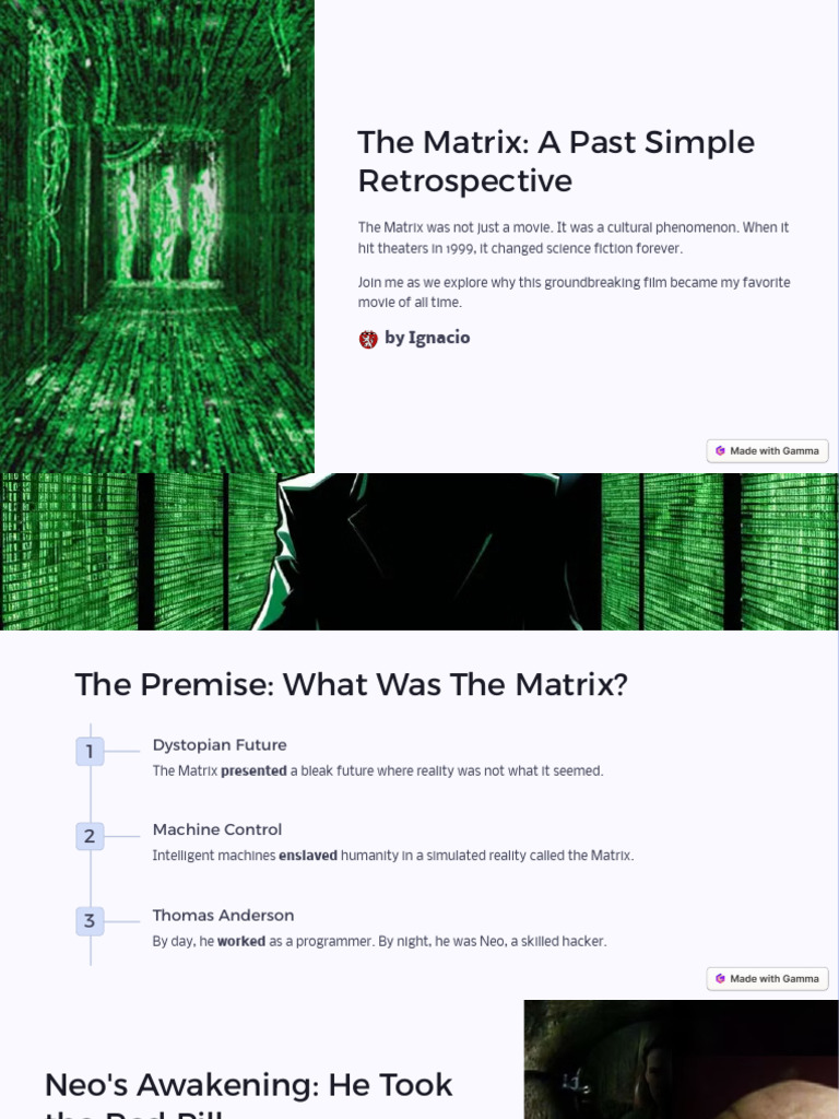 The Matrix A Past Simple Retrospective | PDF