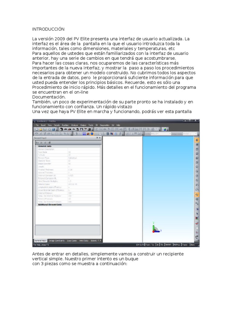 Manual PV Elite | PDF