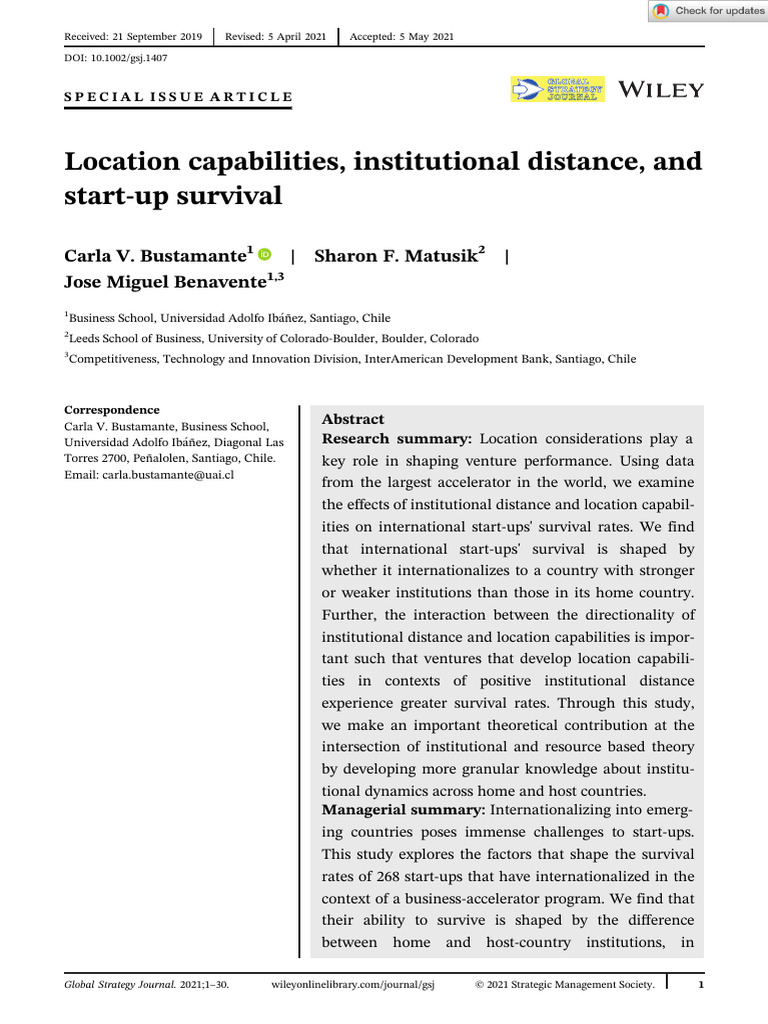 5-.Location Capabilities, Institutional Distance, and | PDF | Survey ...