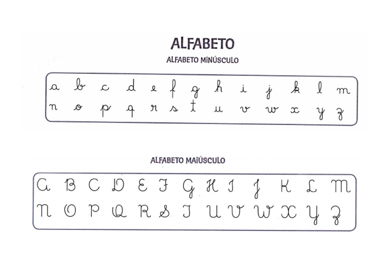 Alfabeto Minúsculo e Maiúsculo | PDF