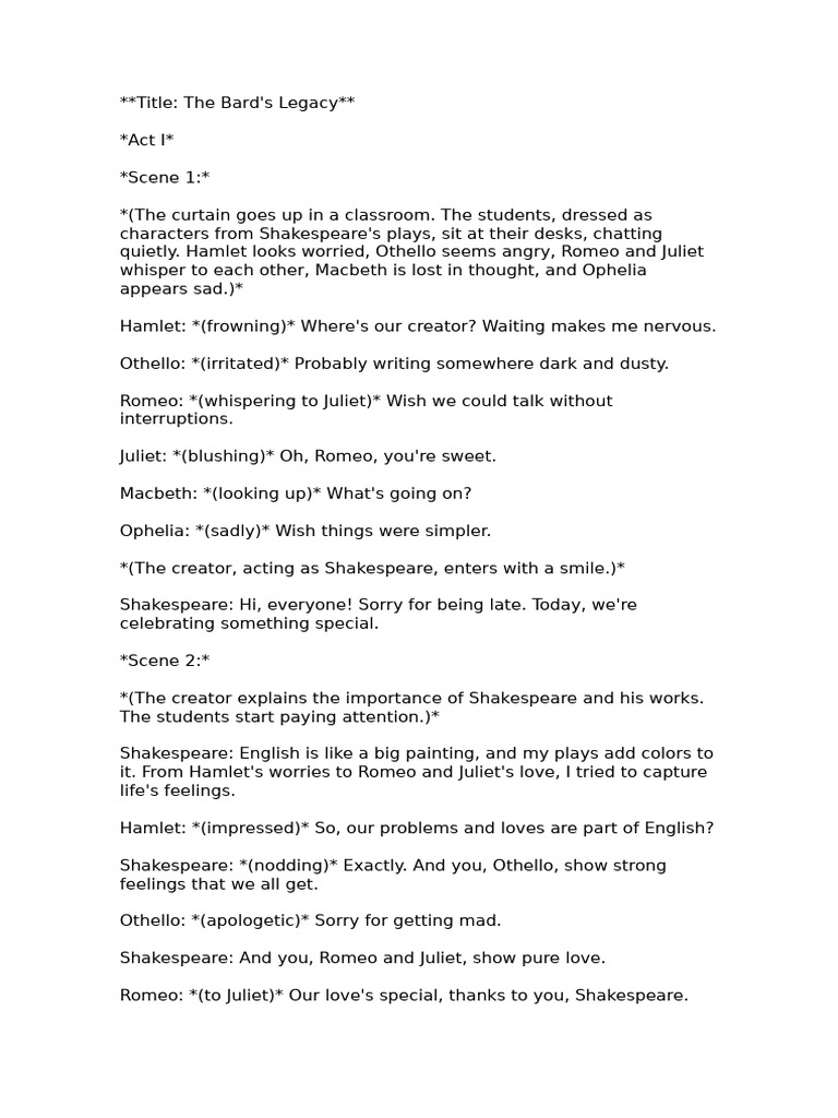 Guion Shakespeare | PDF | William Shakespeare | Tragedias de Shakespeare