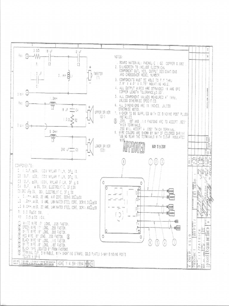 Polk LSi9 Crossover Schematic | PDF