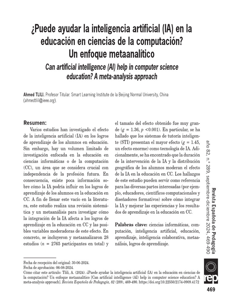 ¿Puede Ayudar La Inteligencia Artificial (IA) en La Educación en ...