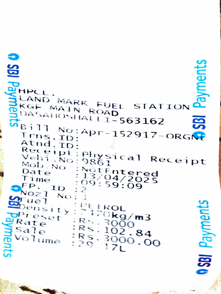 Petrol Bill April 1 | PDF