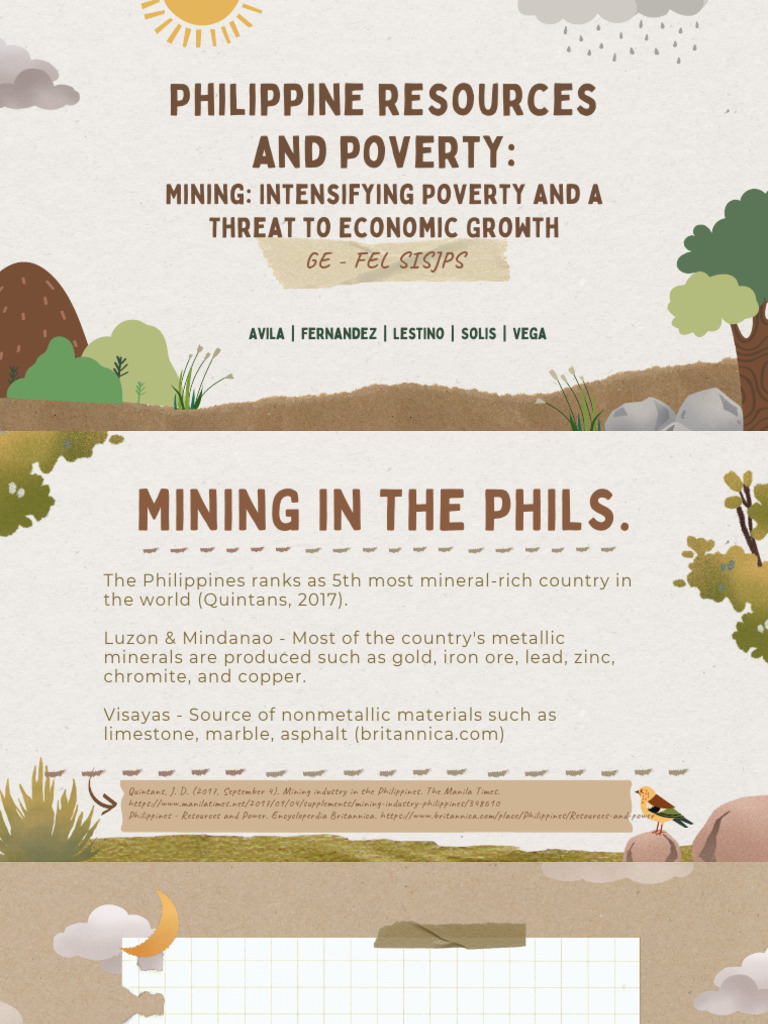 SISJPS - Philippine Resources and Poverty | PDF | Mining | Philippines