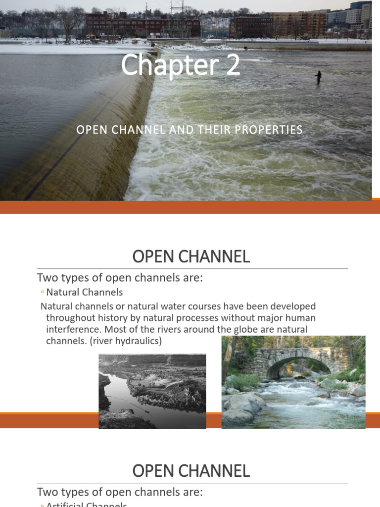 Open Channel Types and Properties | PDF | Momentum | Fluid Dynamics