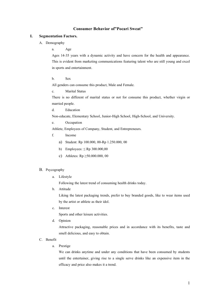 Understanding the Consumer Behavior and Appeal of Pocari Sweat ...