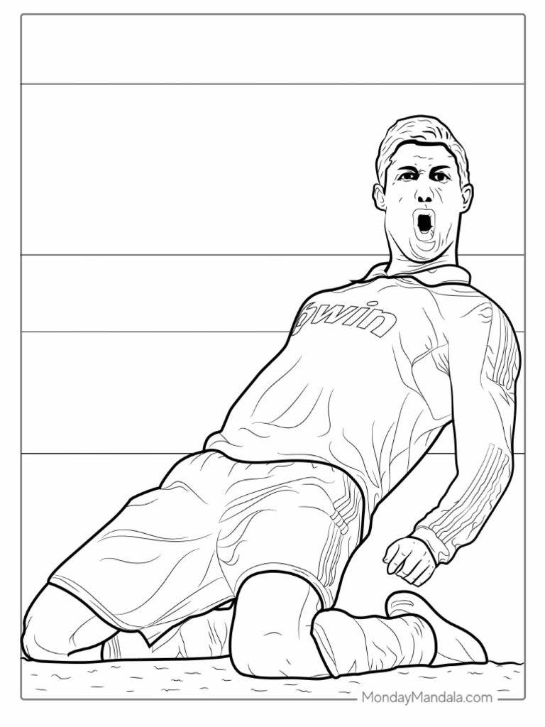 Ronaldo Sliding On Field Coloring in | PDF