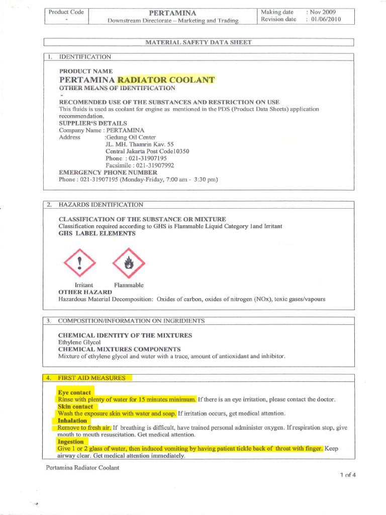 Radiator Coolant | PDF