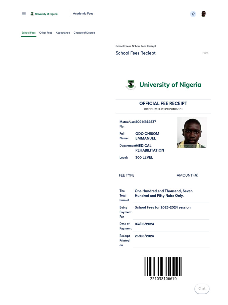 UNN SM Core Portal (1) | PDF | Receipt | Business Documents