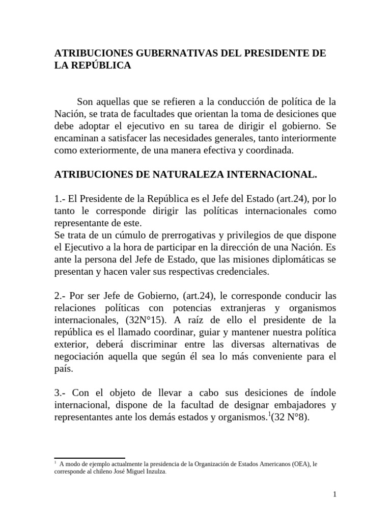 ATRIBUCIONES_GUBERNATIVAS_DEL_PRESIDENTE_DE_LA_REP_BLICA[1] | PDF | Perdón | El proceso de ...