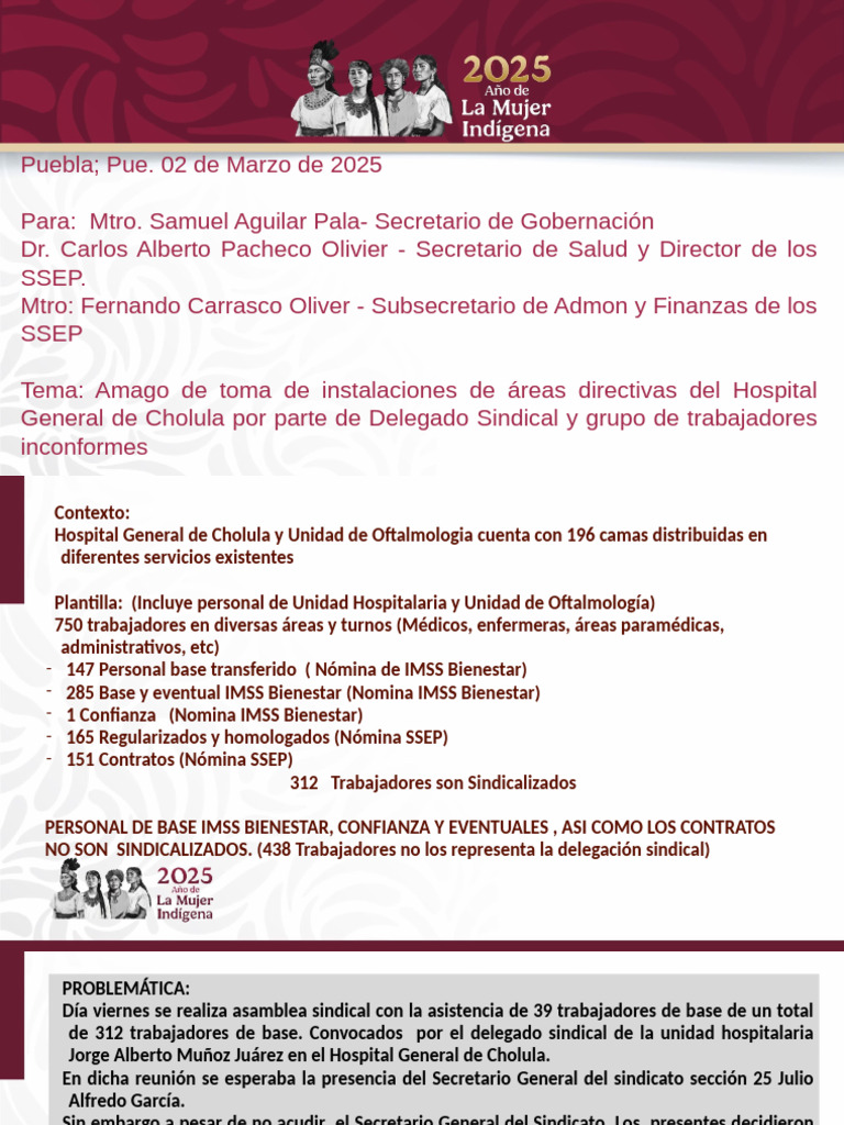 TI Hosp. General de Cholula | PDF