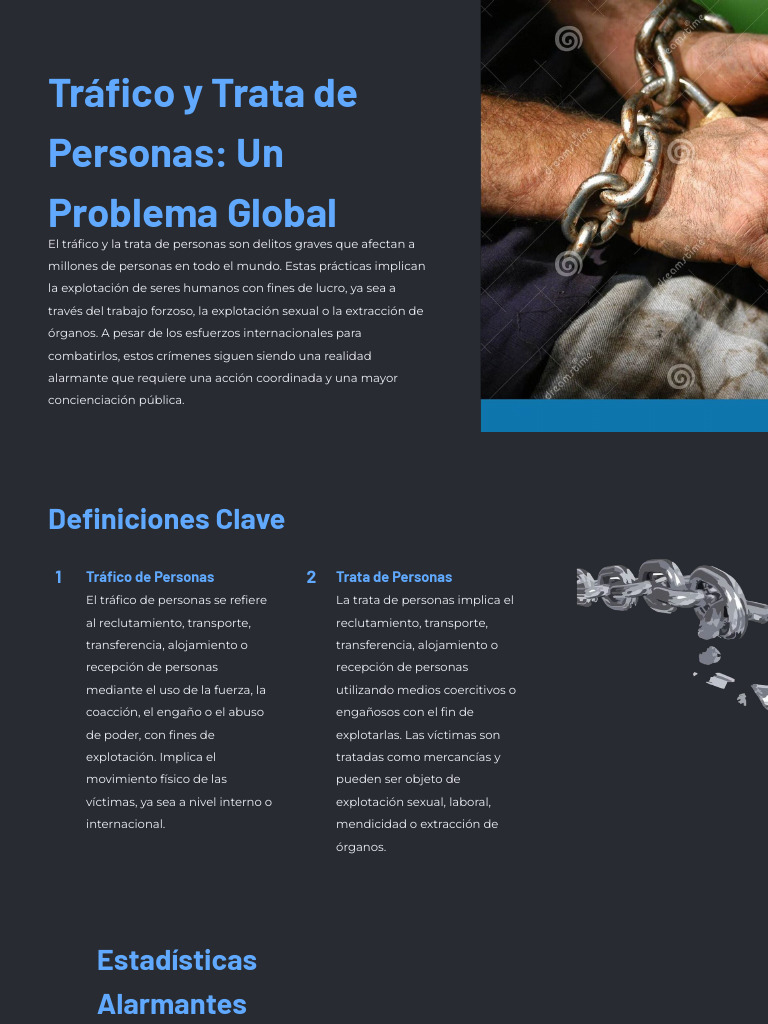 Trafico y Trata de Personas Un Problema Global | PDF | Trata de ...