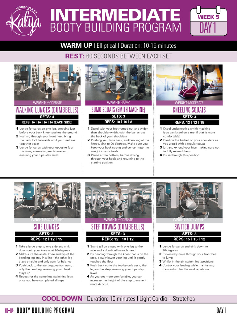 Intermediate Booty Building Program | PDF | Limbs (Anatomy ...