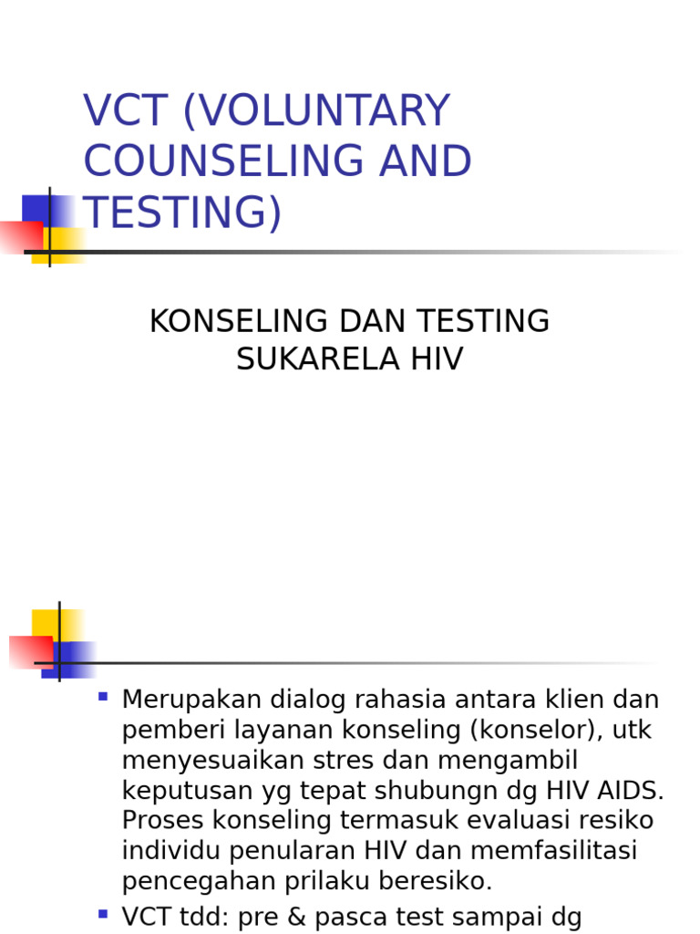 VCT: Konseling Sukarela HIV/AIDS | PDF