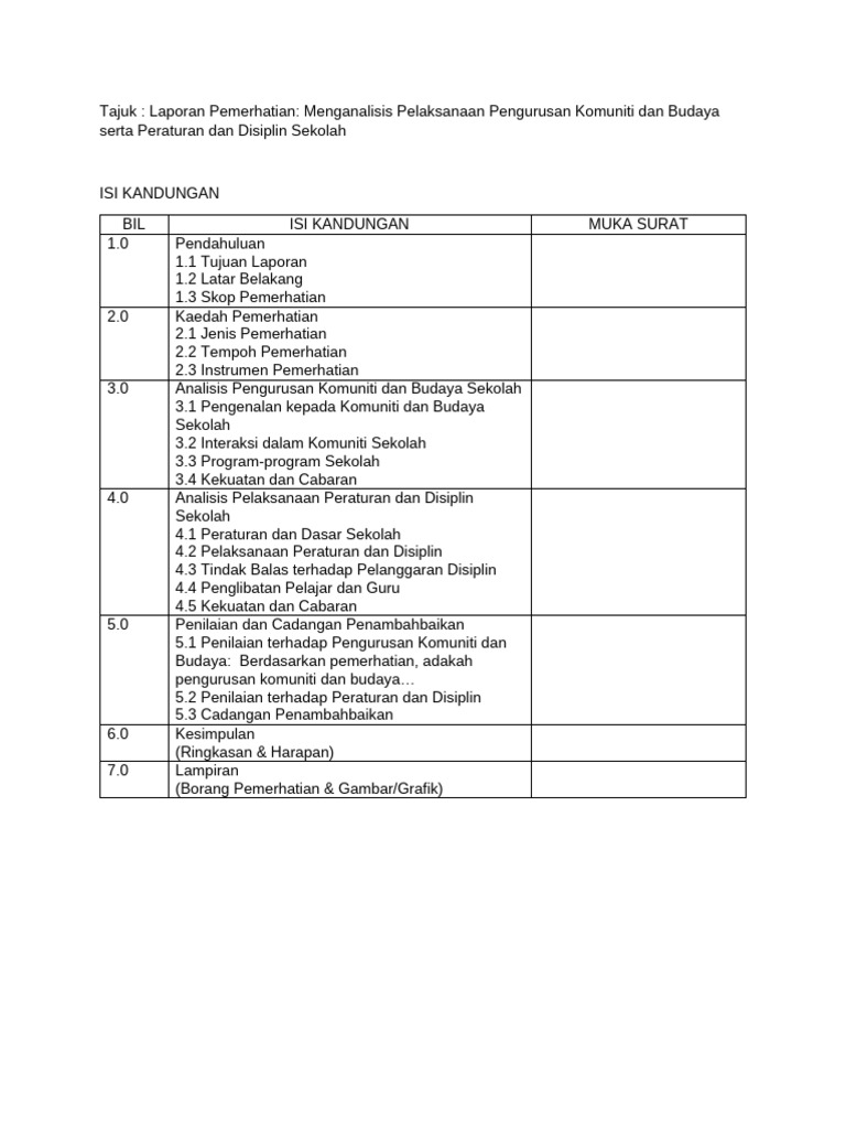 Laporan Pemerhatian PBS - 2 | PDF