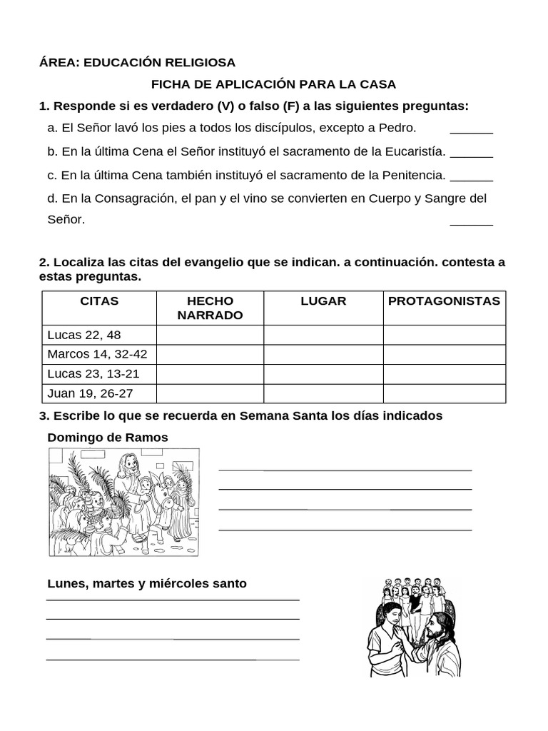 Ficha de Religion | PDF