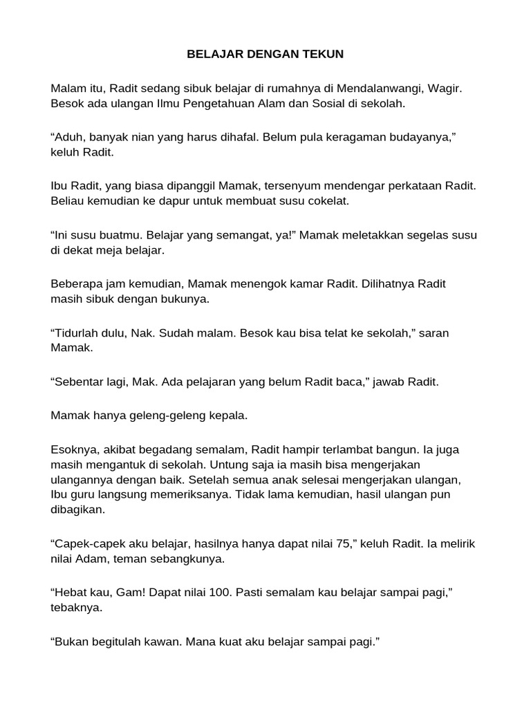 Belajar Dengan Tekun | PDF