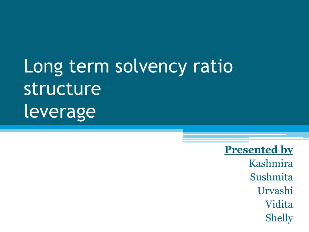 Long Term Solvency Ratio | Dividend | Financial Capital
