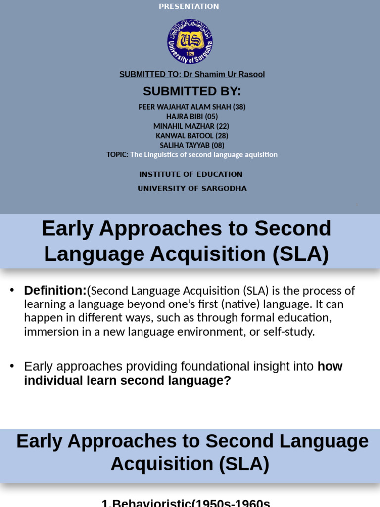 The Linguistics of Second Language Aquisition | PDF | Second Language ...