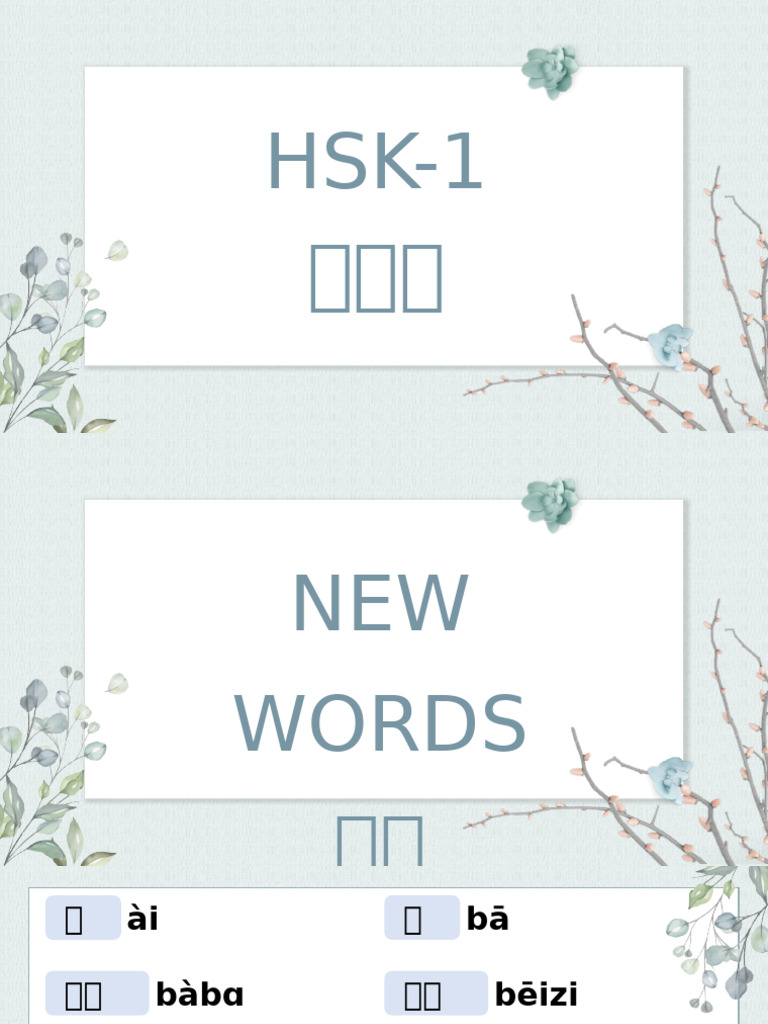 HSK1总复习 | PDF