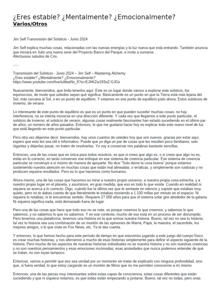 Eres Estable | PDF | Verdad | Pensamiento