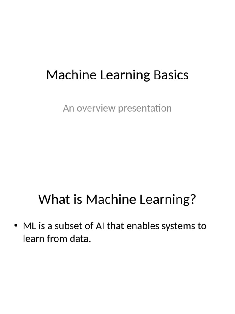 1_Machine_Learning_Basics | PDF