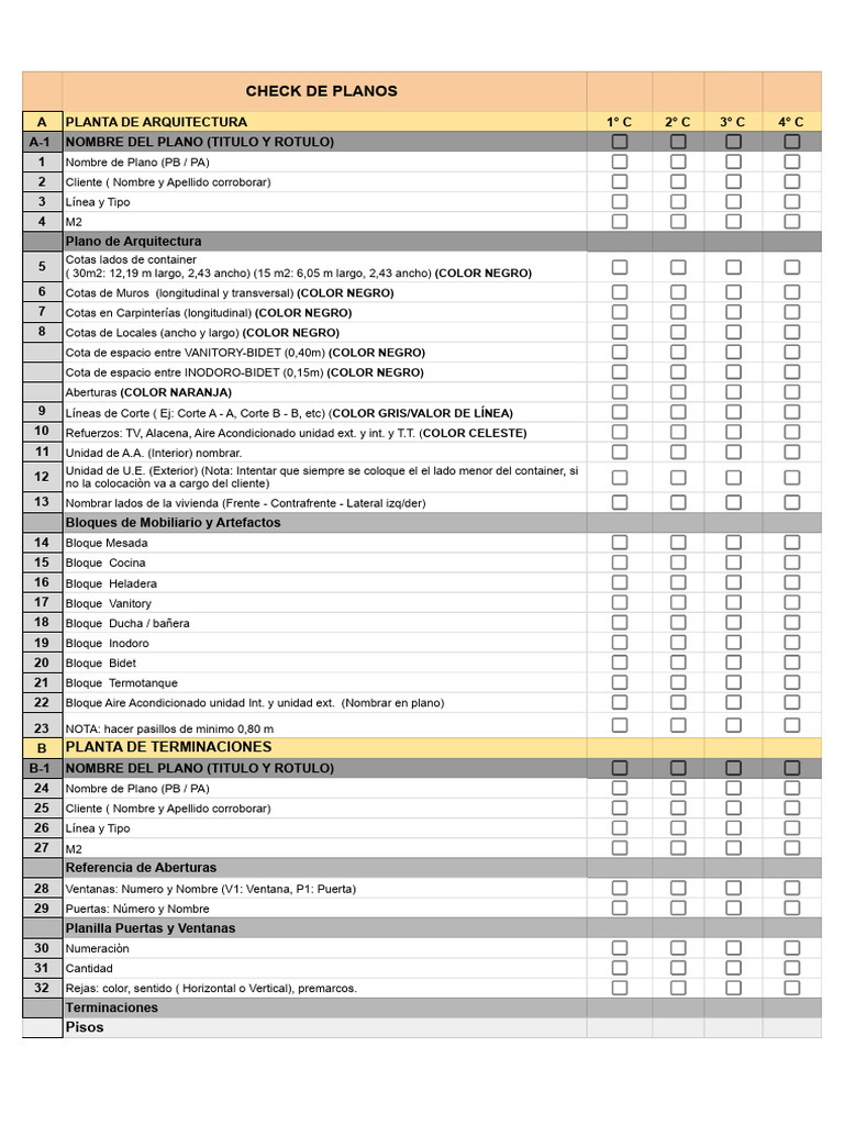 Check List de Proyectos - Planos | PDF | Construyendo tecnología ...