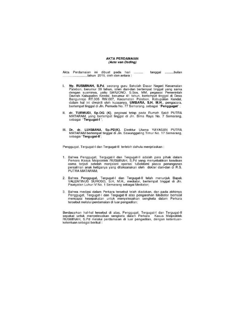 Surat Damai | PDF