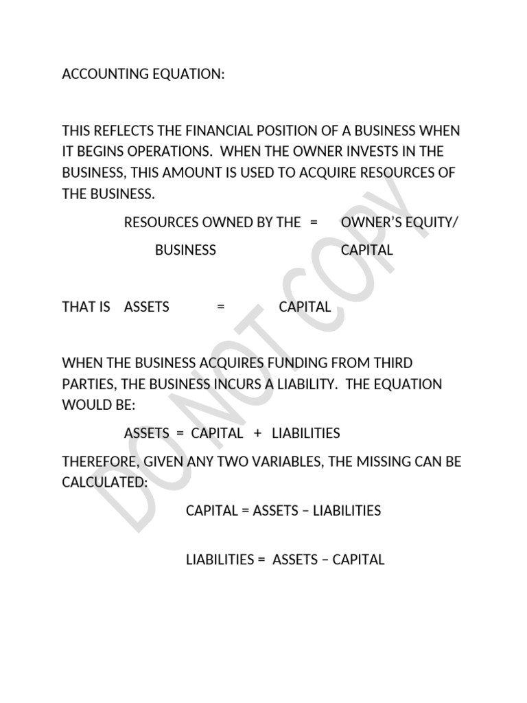 Accounting Equation 2021 | PDF | Balance Sheet | Financial Services