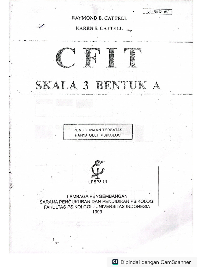 Buku Soal CFIT Skala 3A | PDF