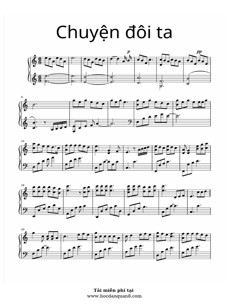 Chuyện Đôi Ta.sheet Free | PDF