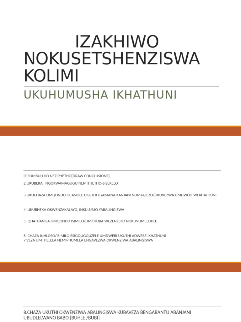 Izakhiwo Nokusetshenziswa Kolimi Ikhathuni | PDF