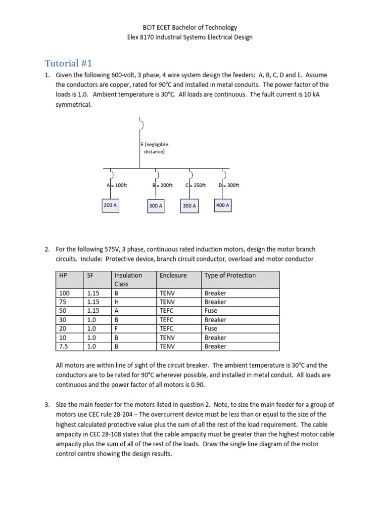 Elex 8170 Tutorial 1 Fall 2021 | PDF