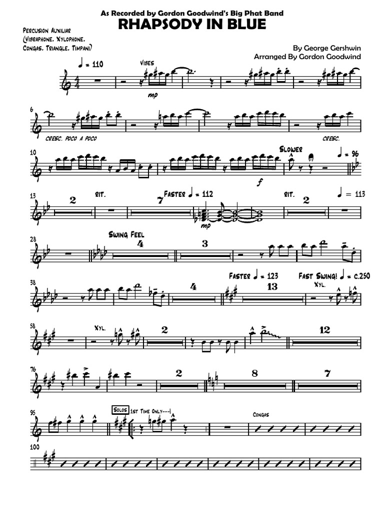 RHAPSODY IN BLUE - Full Score | PDF