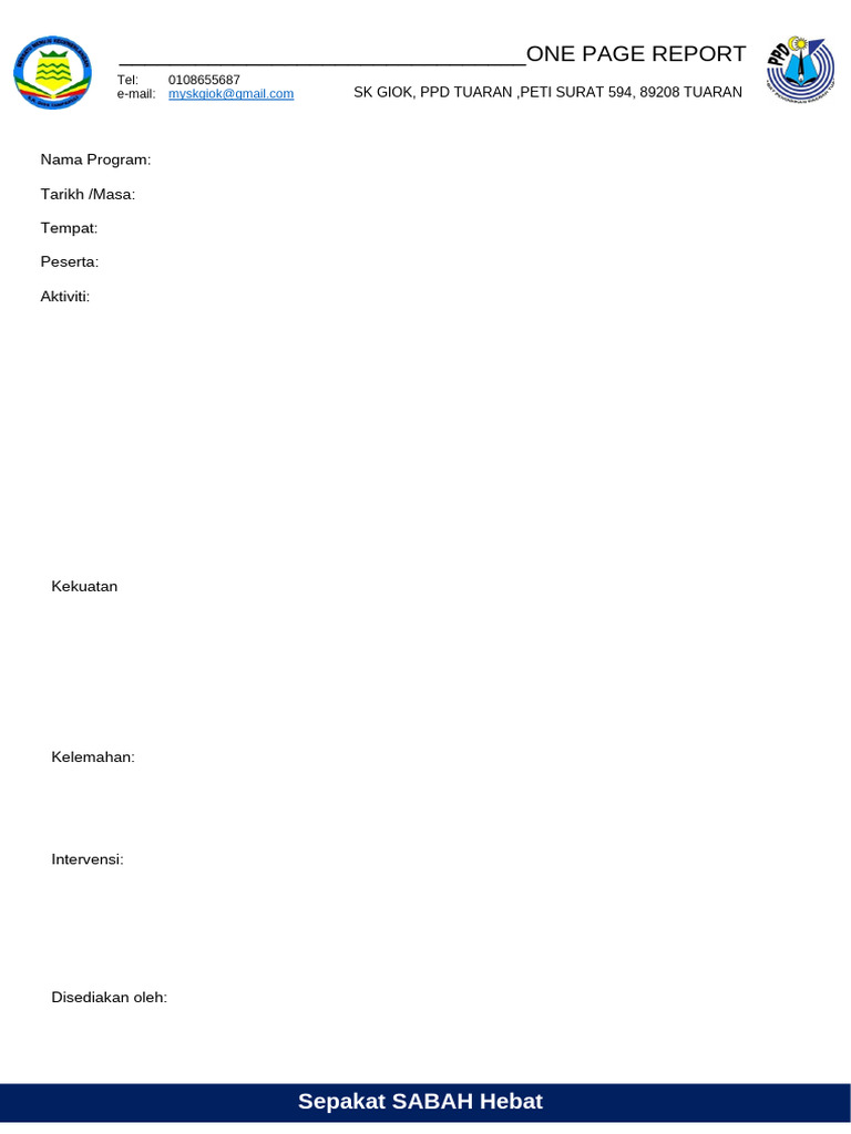 Laporan Program Sepakat SABAH Hebat | PDF