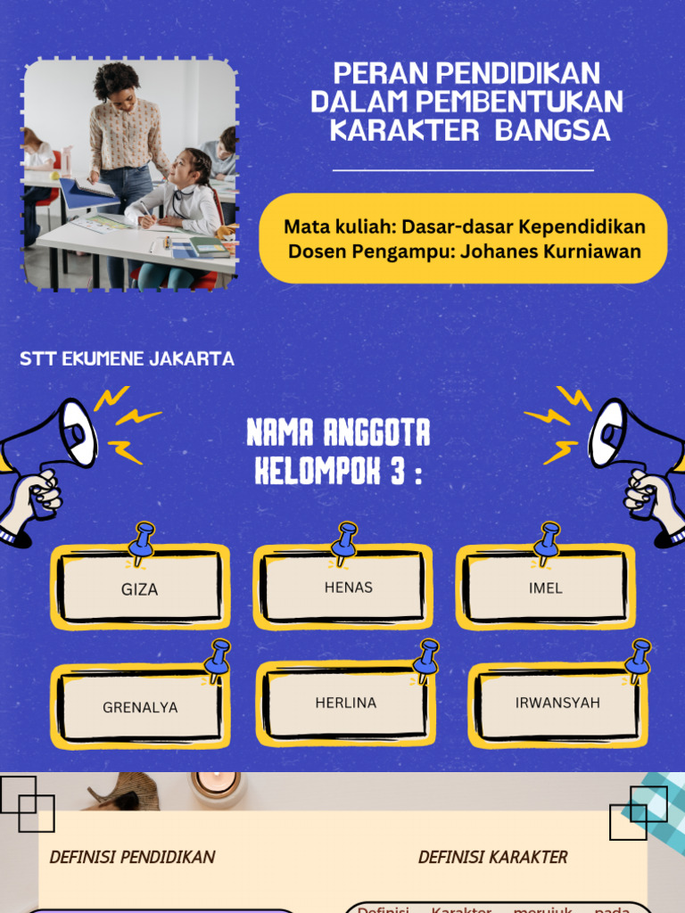 Peran Pendidikan Dalam Pembentukan Karakter Bangsa | PDF