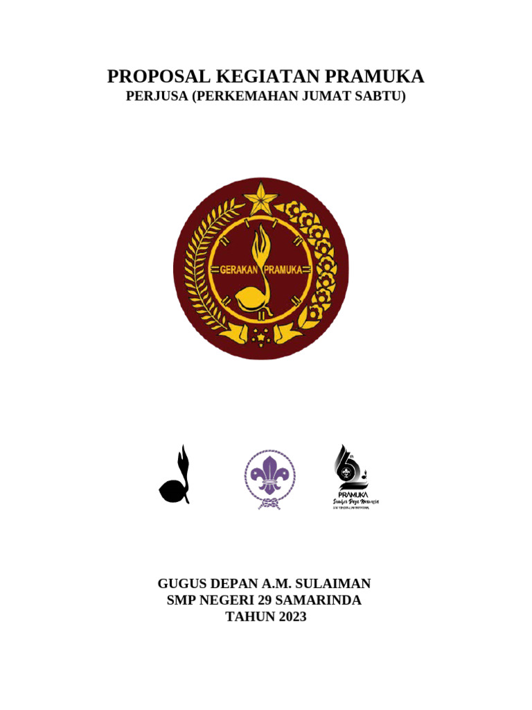 Proposal Perjusa Pramuka SMP 29 Samarinda | PDF
