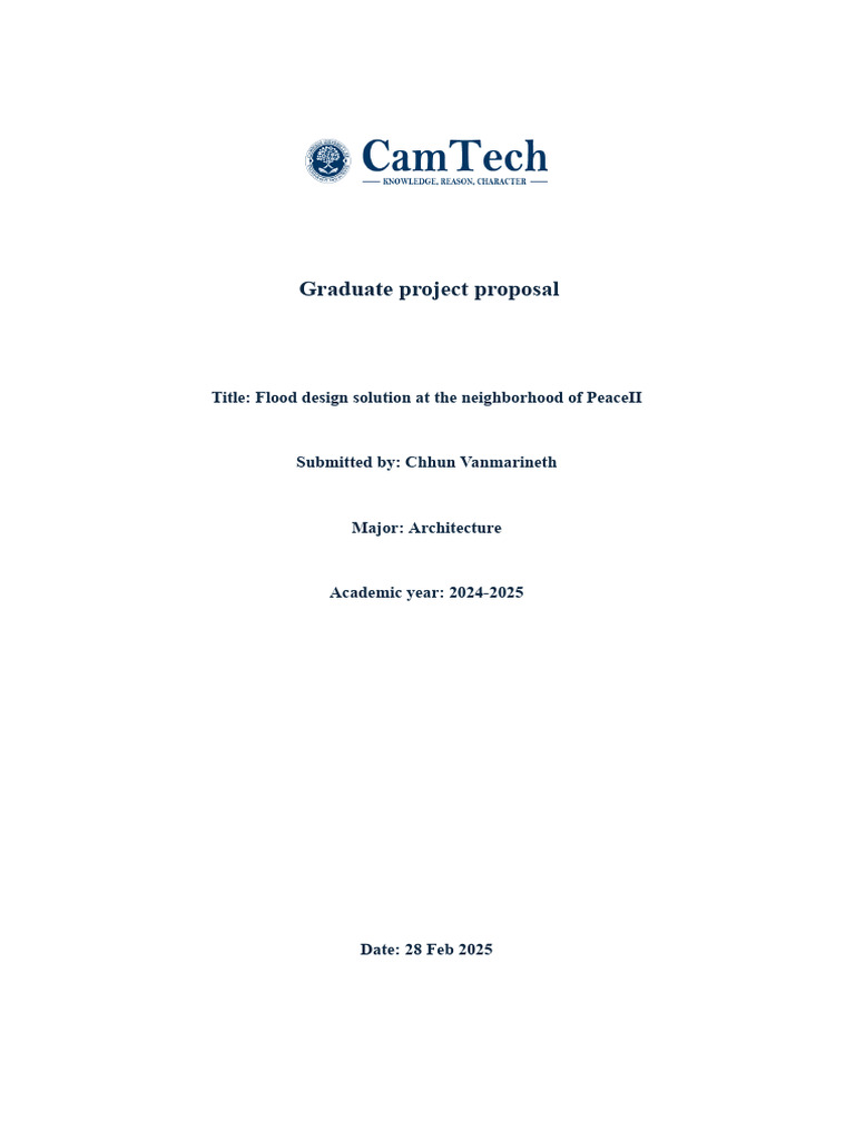 Graduation Project Proposal Net | PDF | Flood | Green Infrastructure