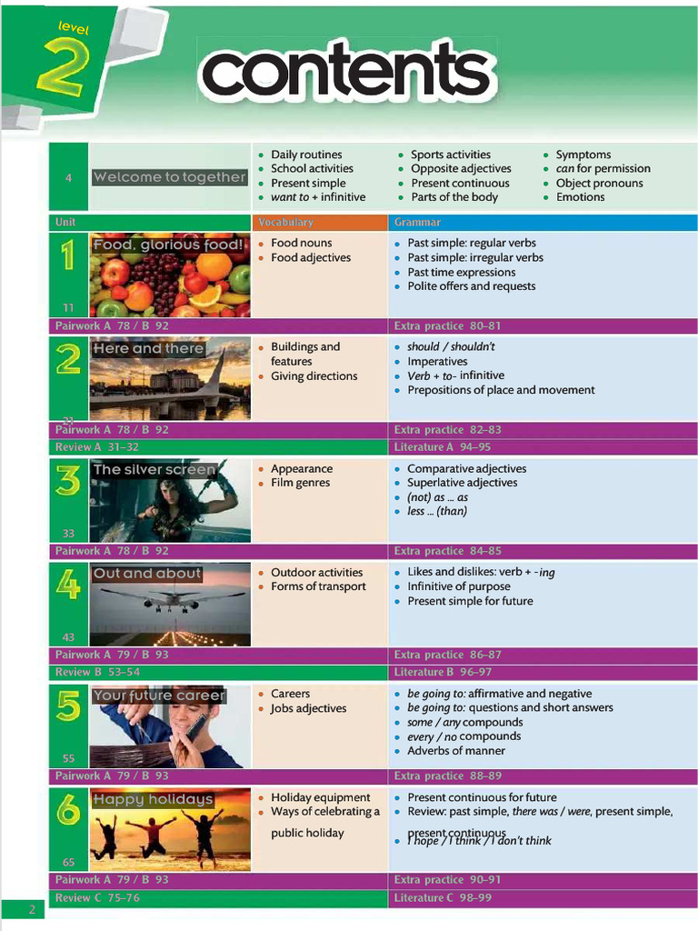 Together 2 Scope and Sequence | PDF