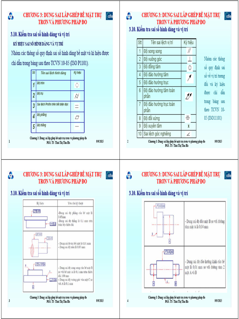 Chuong 3 Dung Sai Lap Ghep Be Mat Tru Tron Va Phuong Phap Do 2016 | PDF