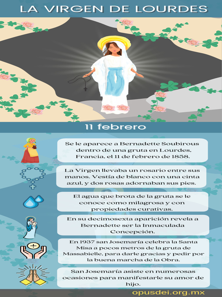 Virgen de Lourdes: Aparición y Milagros | PDF