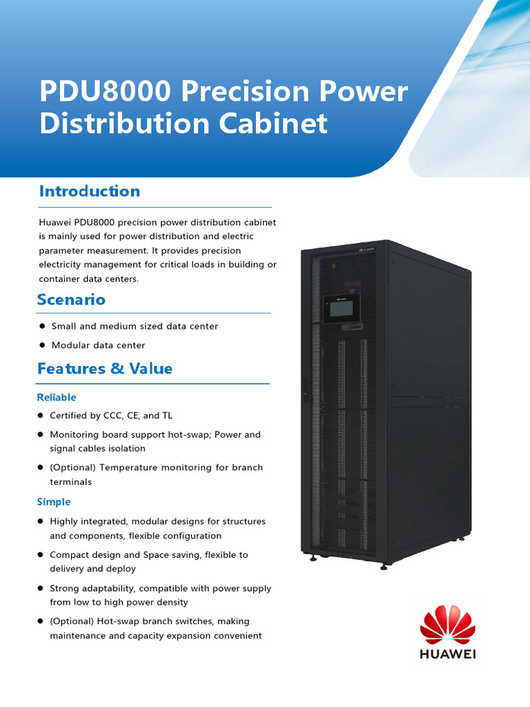 PDU8000 Precision PDC01-208V | PDF | Data Center | Power Supply