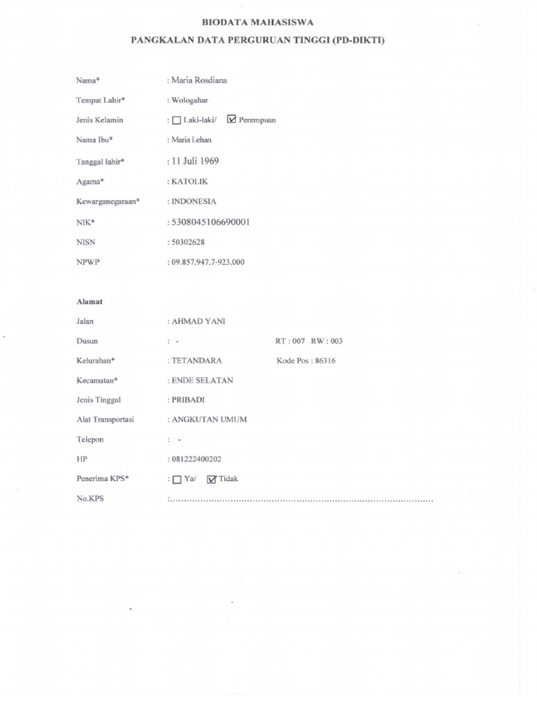biodata | PDF