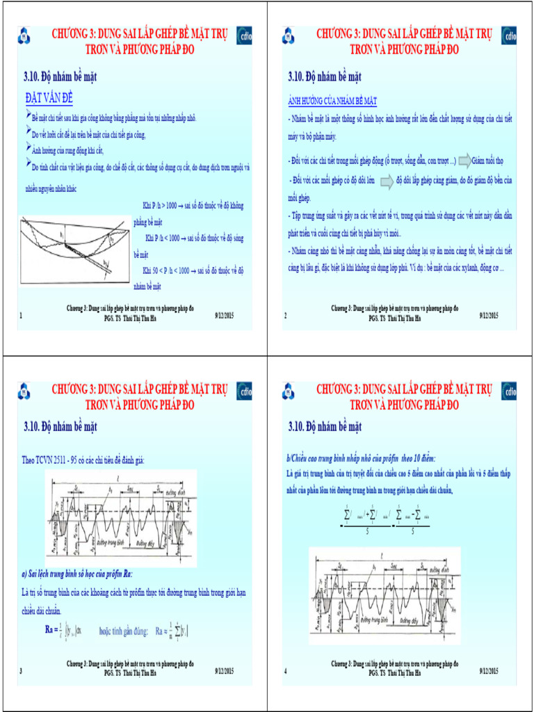 Chuong 3 Dung Sai Lap Ghep Be Mat Tru Tron Va Phuong Phap Do 2016 (3) | PDF