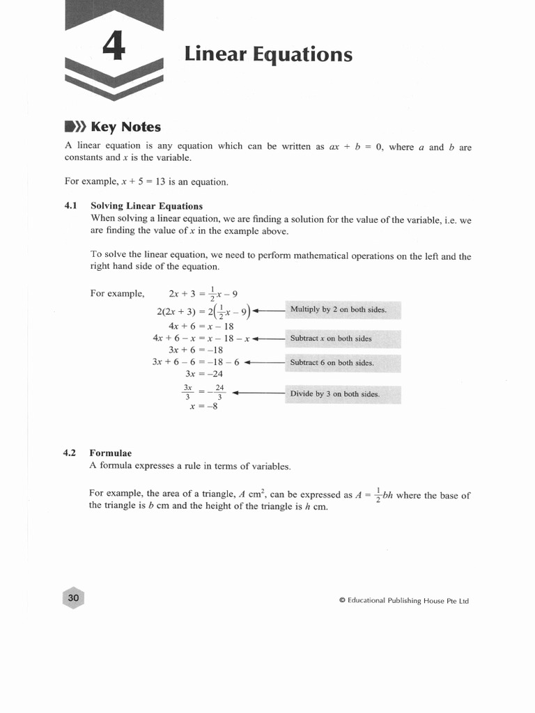 EPH MT04 Linear Equations | PDF
