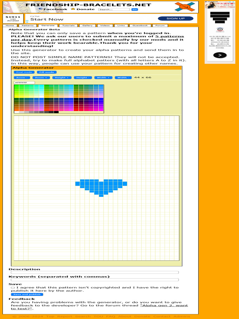 Alpha Pattern Generator - Generate Your Own! | PDF | World Wide Web | Internet & Web
